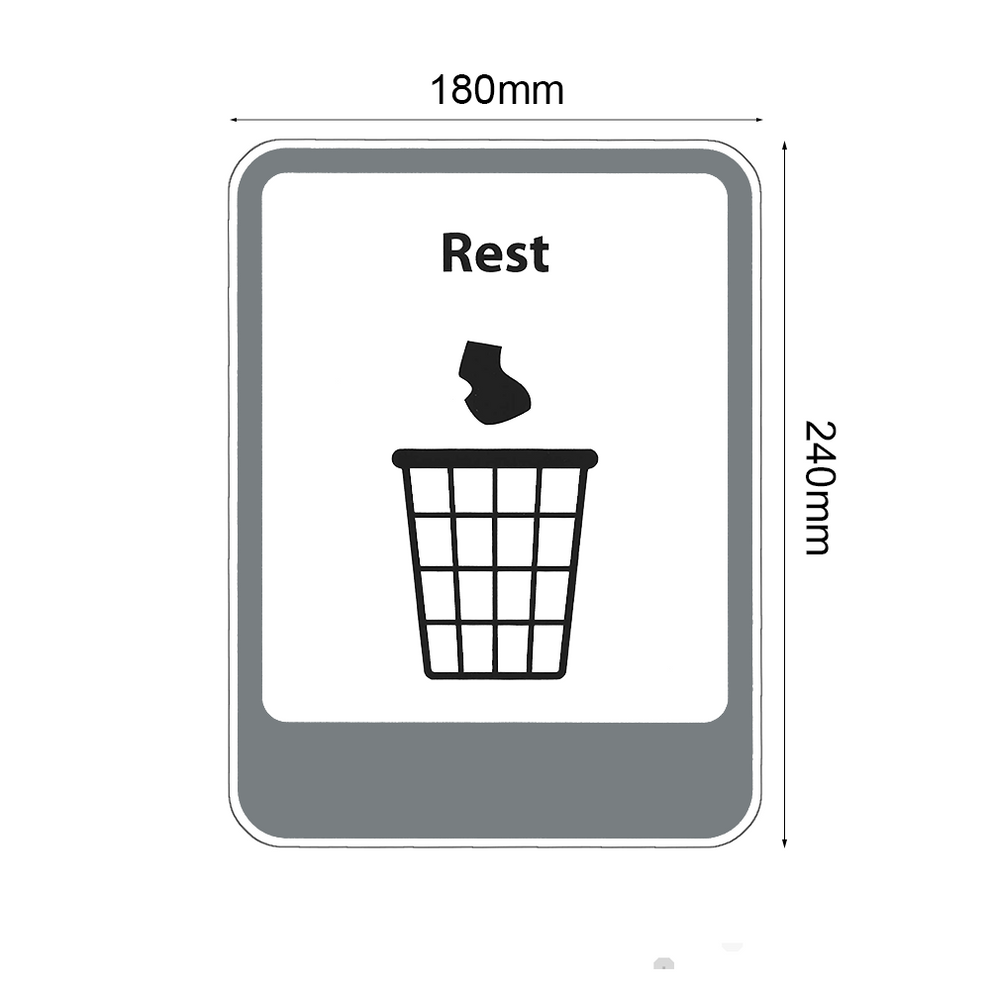 Stickervel - Rest - container sticker - afvalbak - vuilnisbak - brieve ...